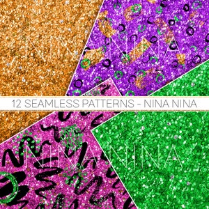 Halloween Glitter Digital Paper, Glitter Seamless Patterns, Glitter ...