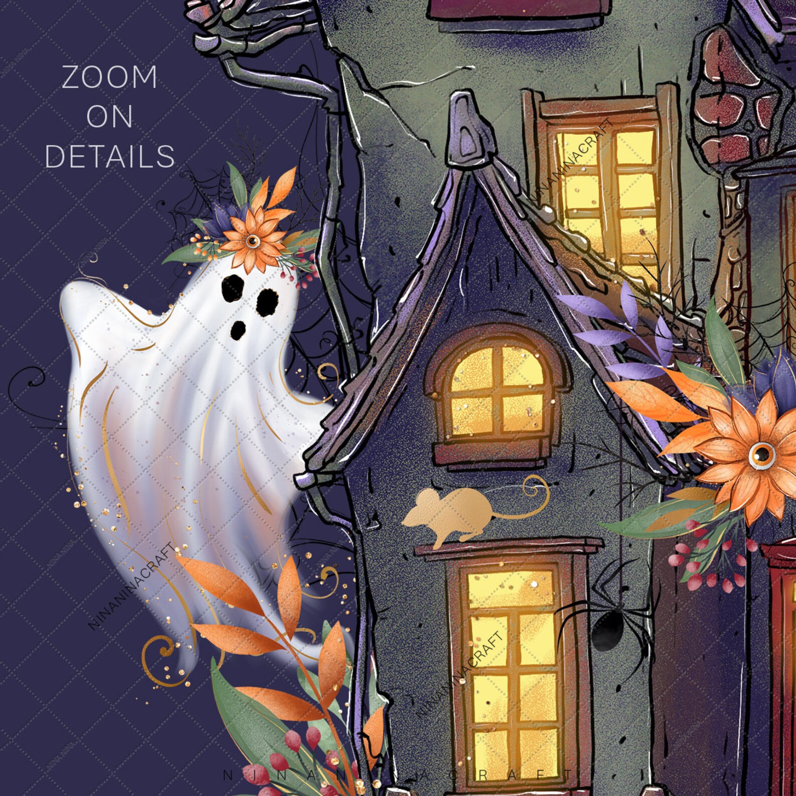 Cute Halloween Clip Art Pack Spooky Clipart by Ninaninacraft - Etsy