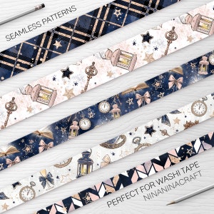 Stars Digital Paper Pack, Gold Glitter Seamless Patterns, Party Fabric ...