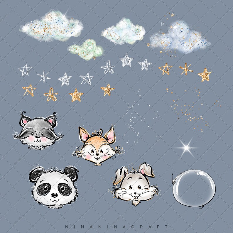 Cute Space Animals Clip Art Astronaut Cuties Clip Art Pack by - Etsy