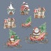 Cute Santa Claus Clip Art, Christmas Elf and Reindeer Clipart by ...