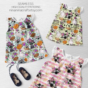 Cute Halloween Digital Paper Pack, Halloween Seamless Patterns, Spooky ...