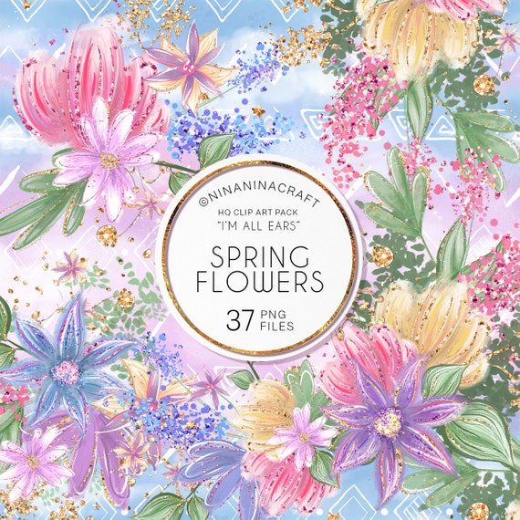 Spring Clip Art Glitter