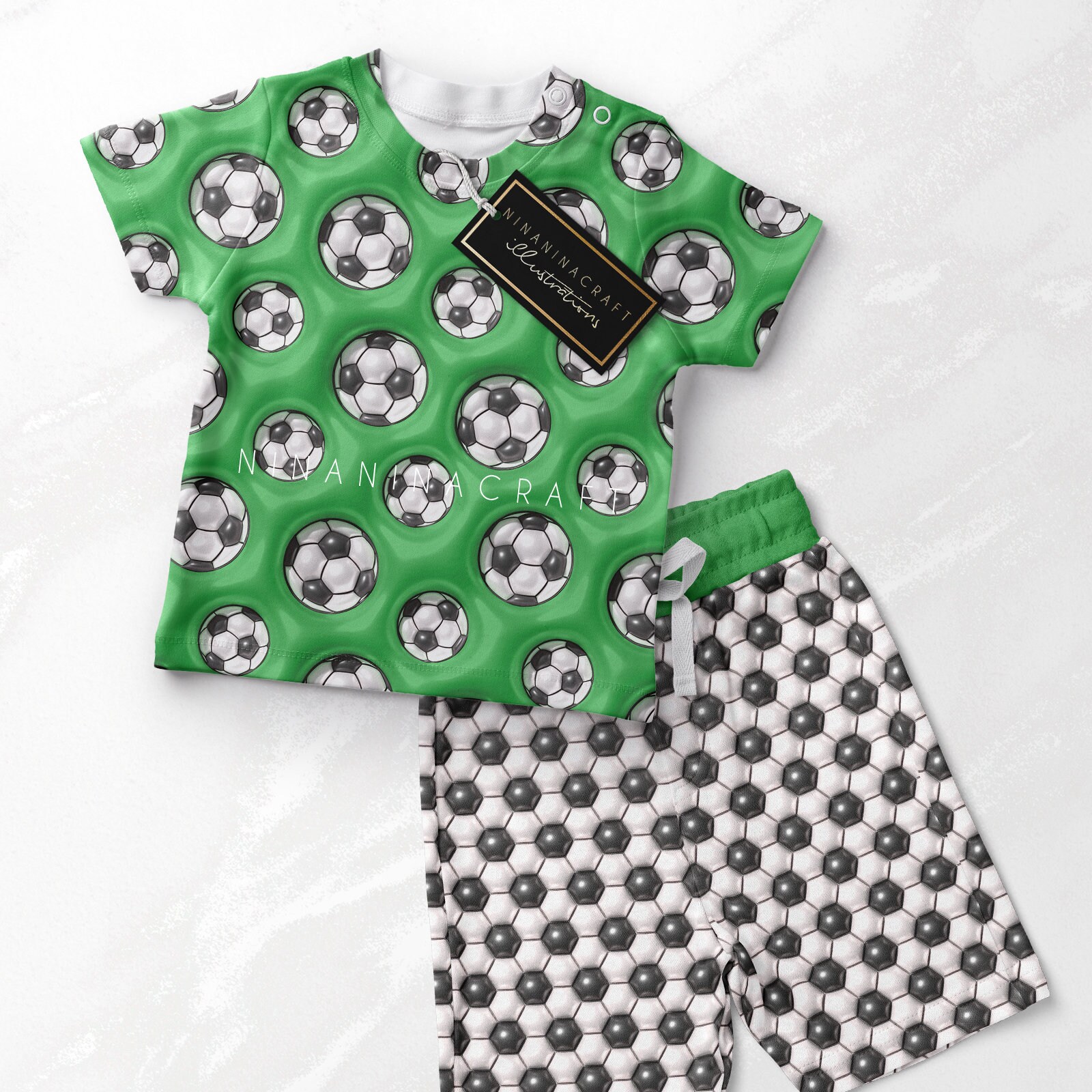 3D Inflated Puff Seamless Pattern Pack, Sports, Bubble Puffy Wrap ...