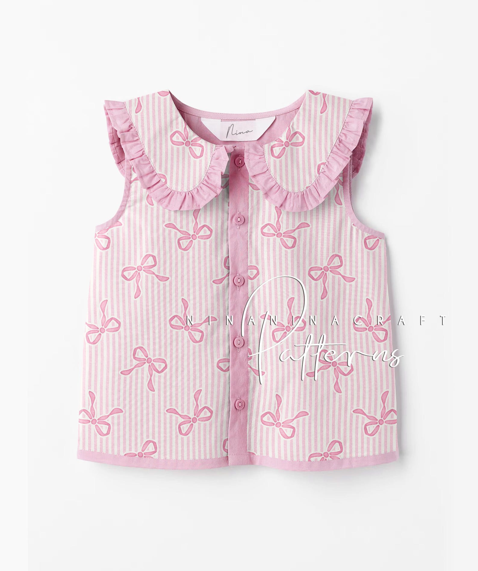Patrón sin costuras de lazos rosas preppy de NinaNinaCraft: Archivo de ...