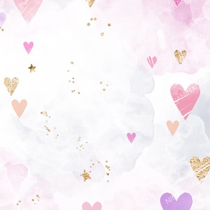 Cute Rainbow Digital Papers, Unicorn Inspired Seamless Patterns by ...