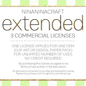 Ninaninacraft's Bundle of 3 Extended Commercial Licenses for Clip Art ...