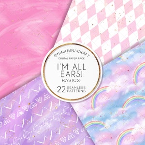 Cute Easter Digital Papers Basics, Colorful Seamless Patterns by ...