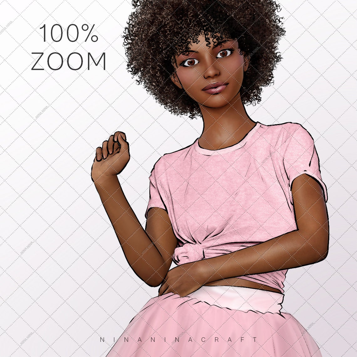 40 Fashion Girls Pink Glamour Clip Art Pack by Ninaninacraft - Etsy