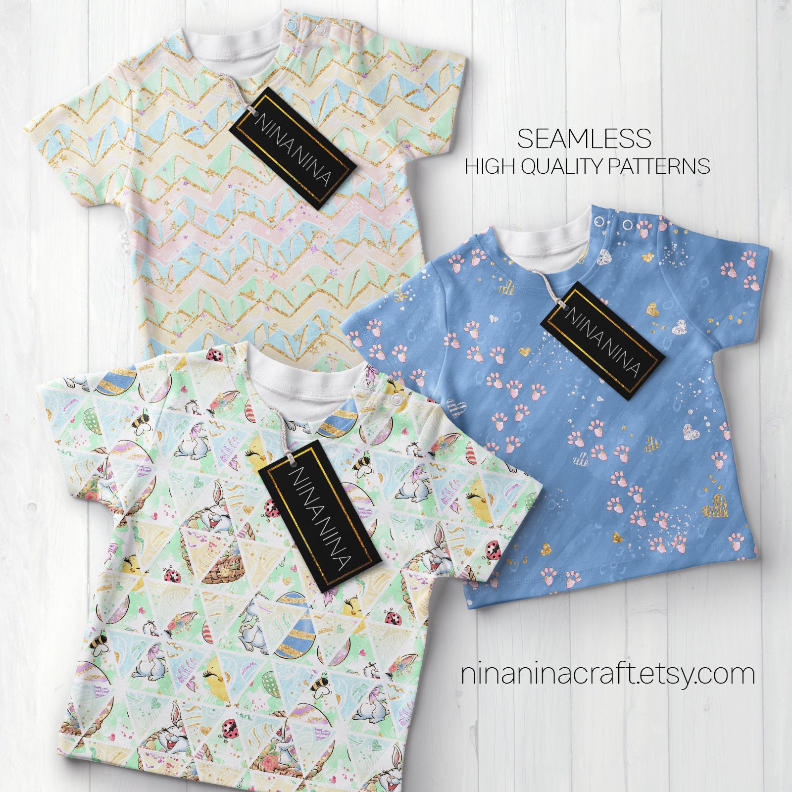 18 Easter Digital Papers Cute Pastel Seamless Pattern Custom | Etsy