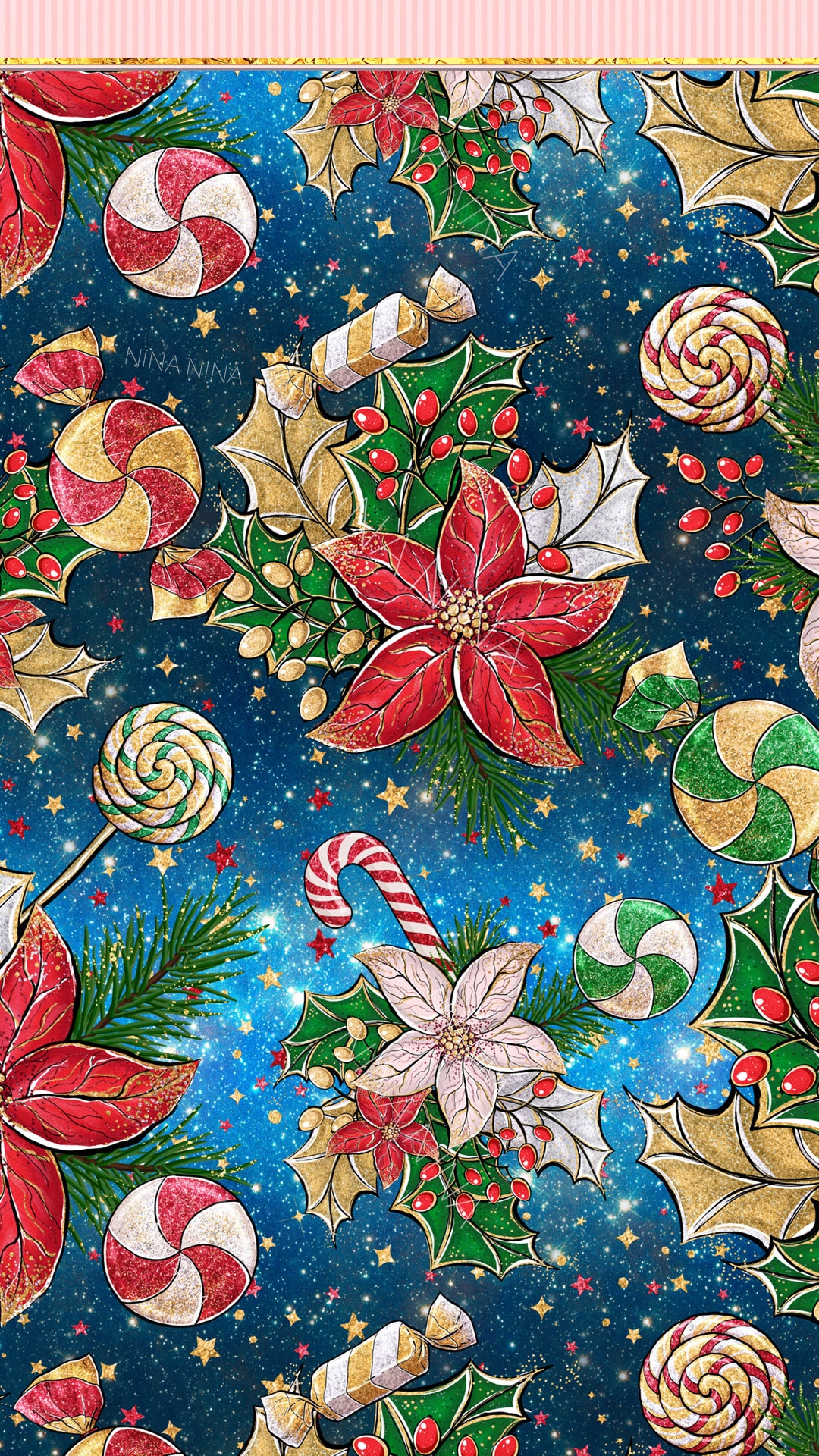 Cute Christmas Owls Digital Papers Glitter Seamless Patterns | Etsy