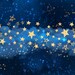 Stars Digital Paper Pack, Gold Glitter Seamless Pattern, Night Sky ...