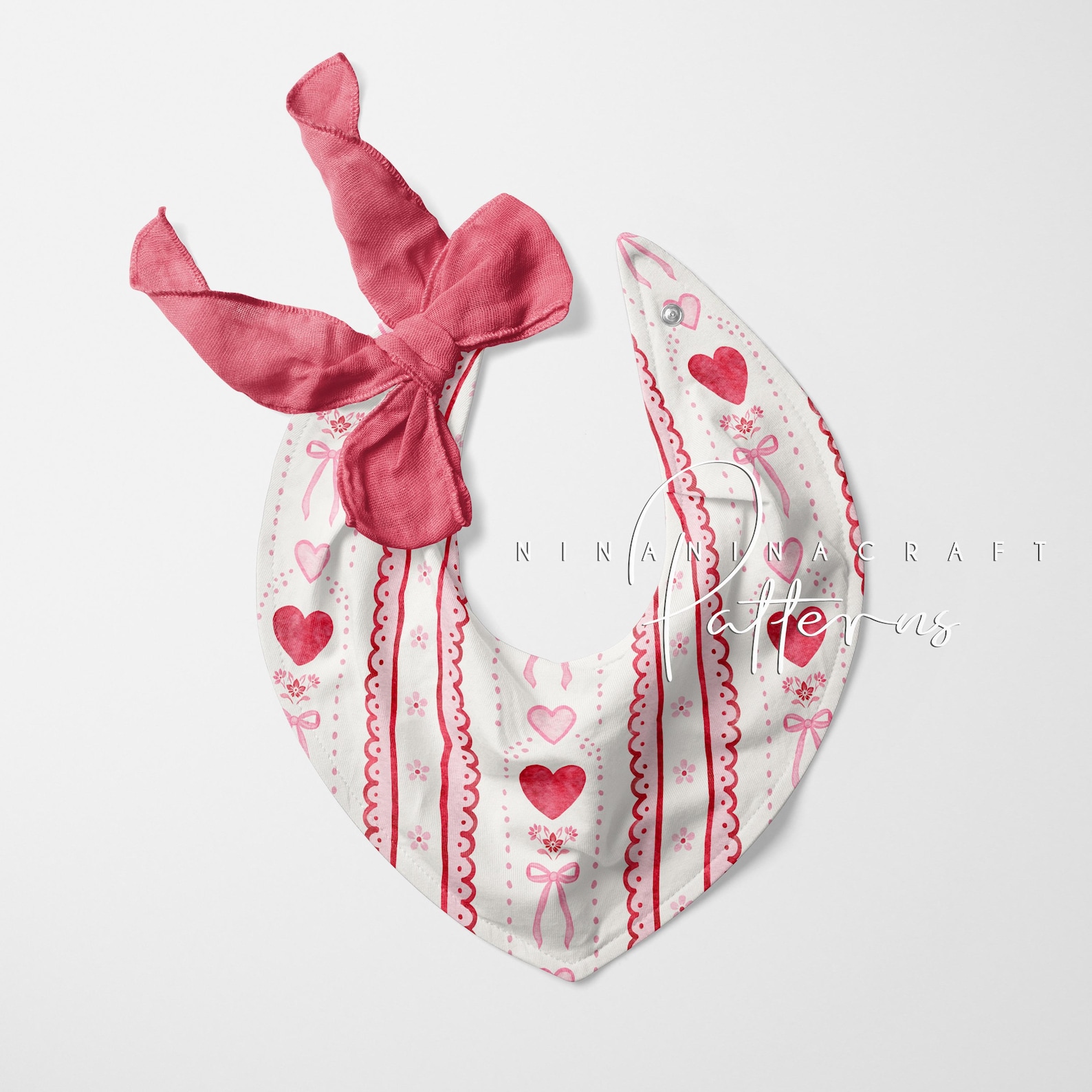 Valentine Hearts Seamless Pattern by Ninaninacraft: Pink and Red Preppy ...