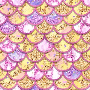 Mermaid Glitter Digital Paper Pack, Colorful Rainbow Glitter Seamless ...