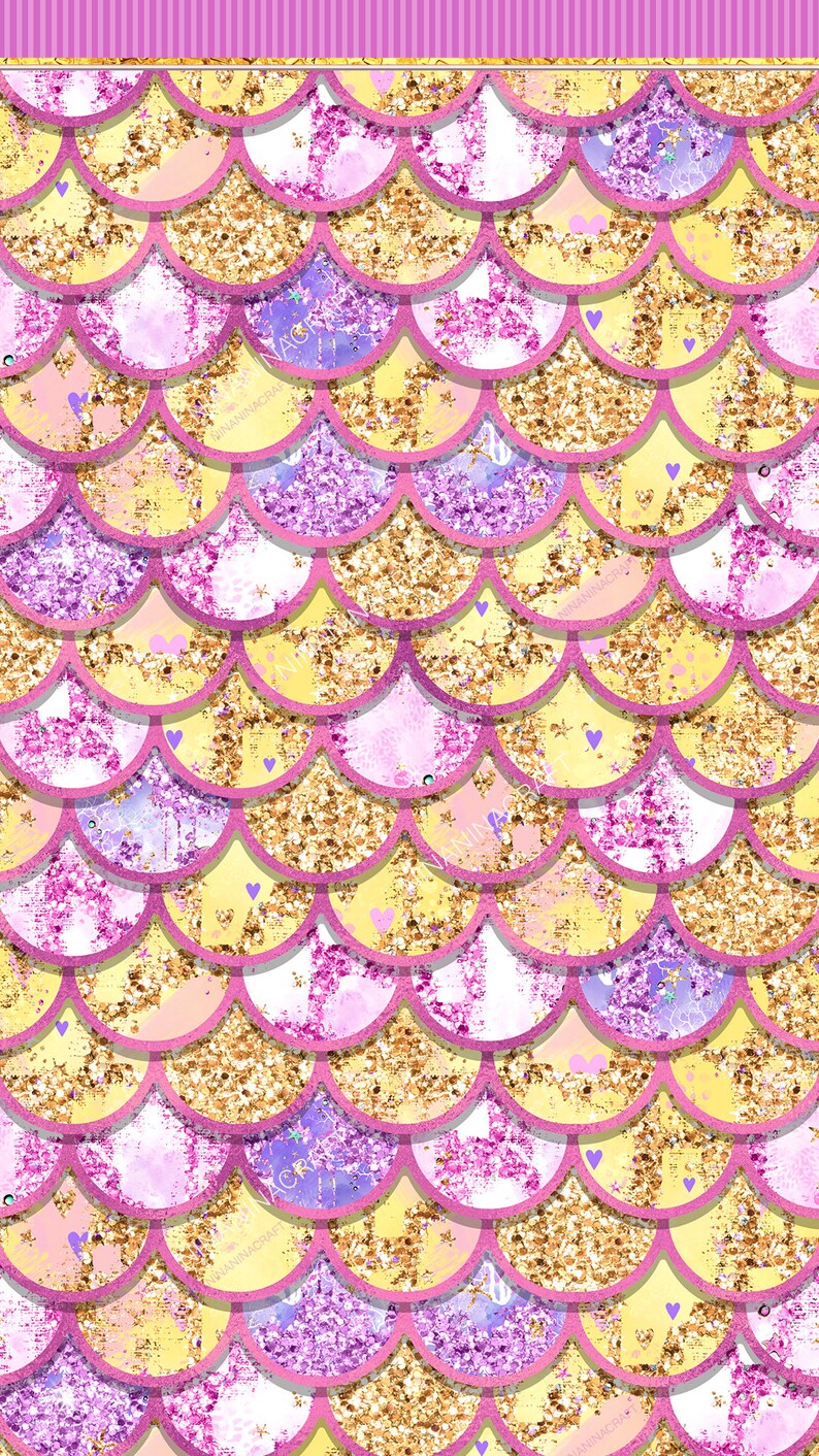 Mermaid Glitter Digital Paper Pack, Colorful Rainbow Glitter Seamless ...