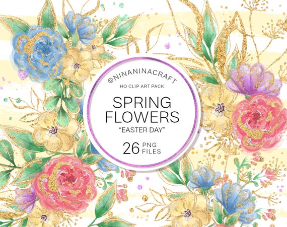 Spring Clip Art Glitter