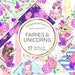 Fairy Digital Papers Pack, Glitter Unicorn Seamless Patterns for Fabric ...