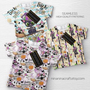 Cute Halloween Digital Paper Pack, Halloween Seamless Patterns, Spooky ...