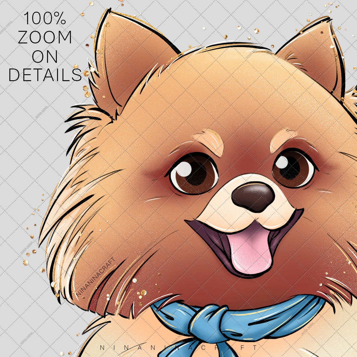 Dog Clip Art, Cute Puppy Clipart by Ninaninacraft, Planner Stickers ...