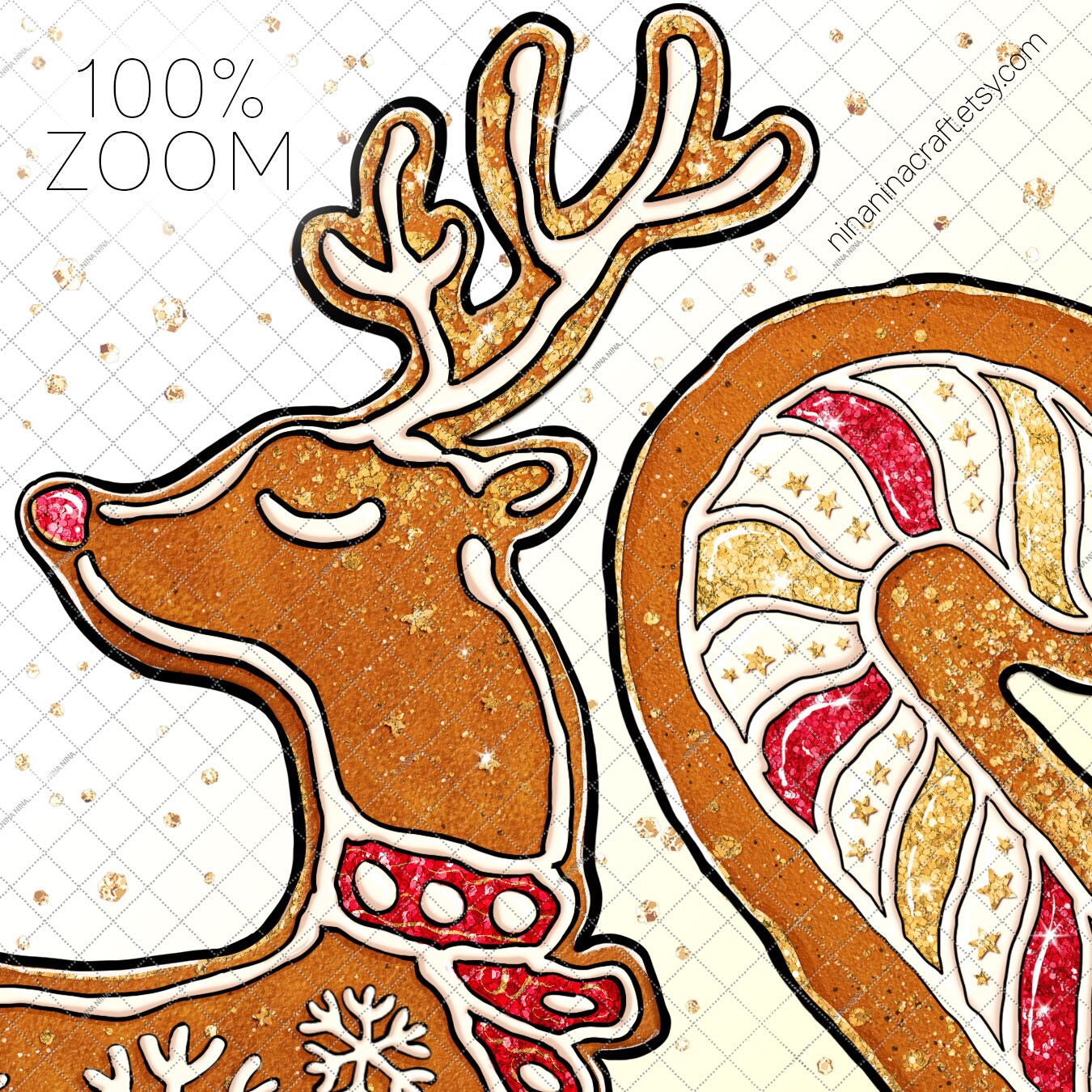 Christmas Gingerbread Clipart Cute Christmas Clip Art - Etsy
