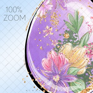 Easter Eggs Clip Art Pack, Spring Clipart by Ninaninacraft, Glitter ...