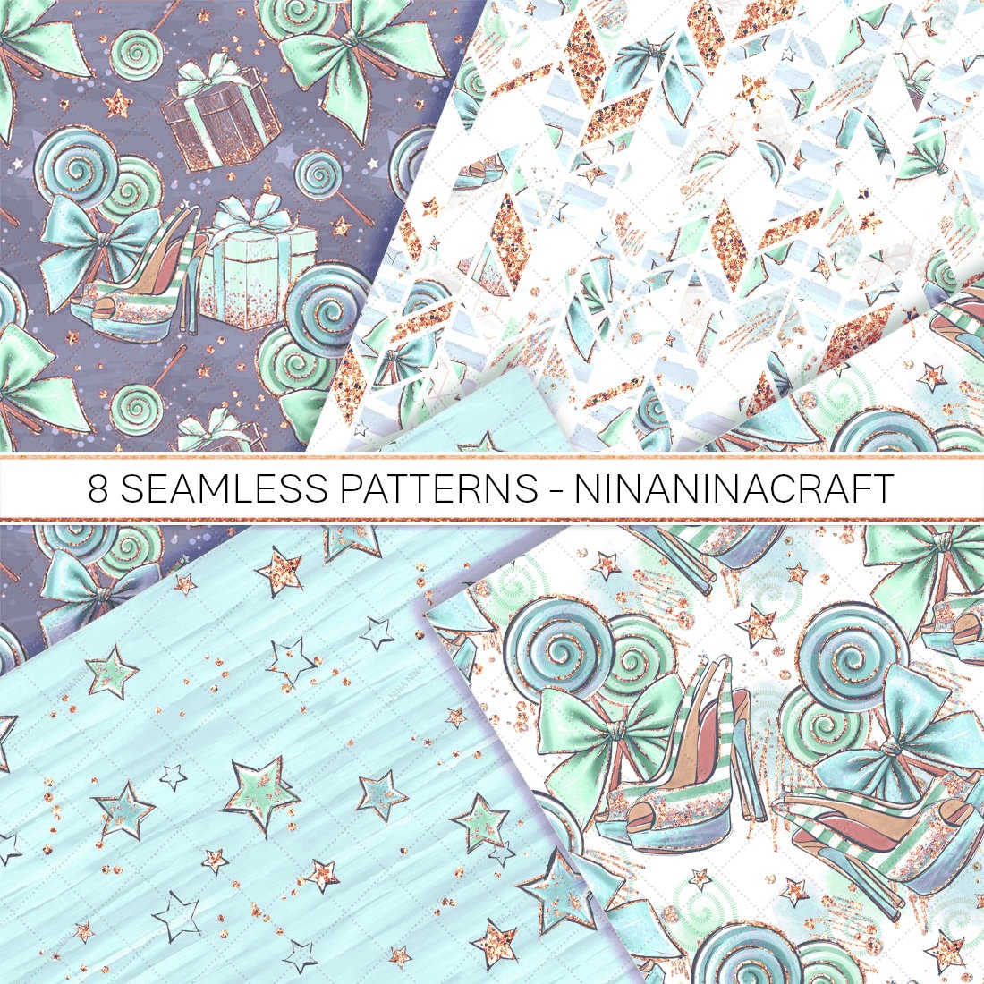 Cute Mint Green Clip Art, Pretty Glitter Planner Stickers, Girly ...