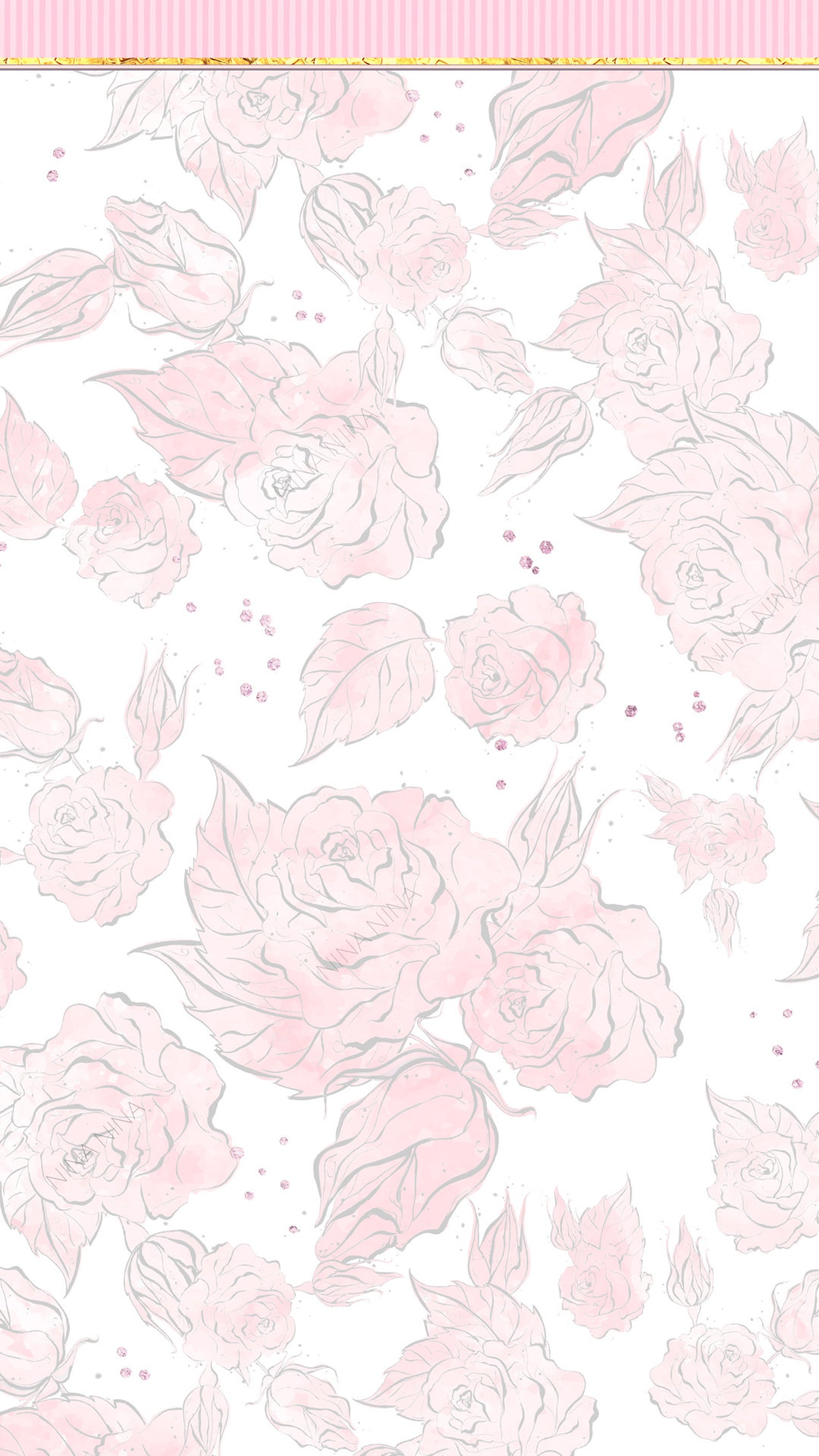 Valentine's Day Roses Basic Digital Papers, Flowers Seamless Pattern ...