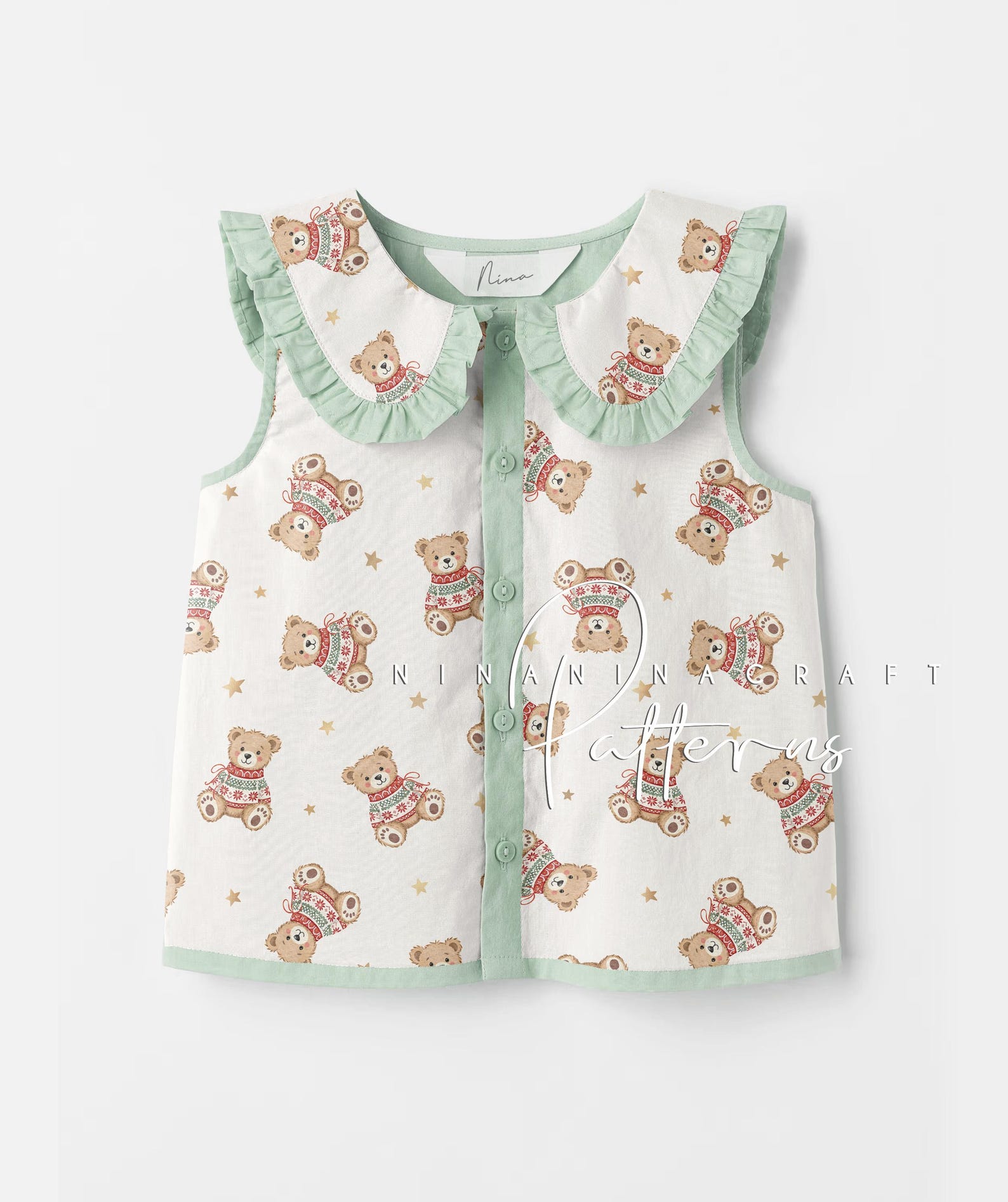 Christmas Teddy Bear Seamless Pattern Ver 2 by Ninaninacraft: Red and ...