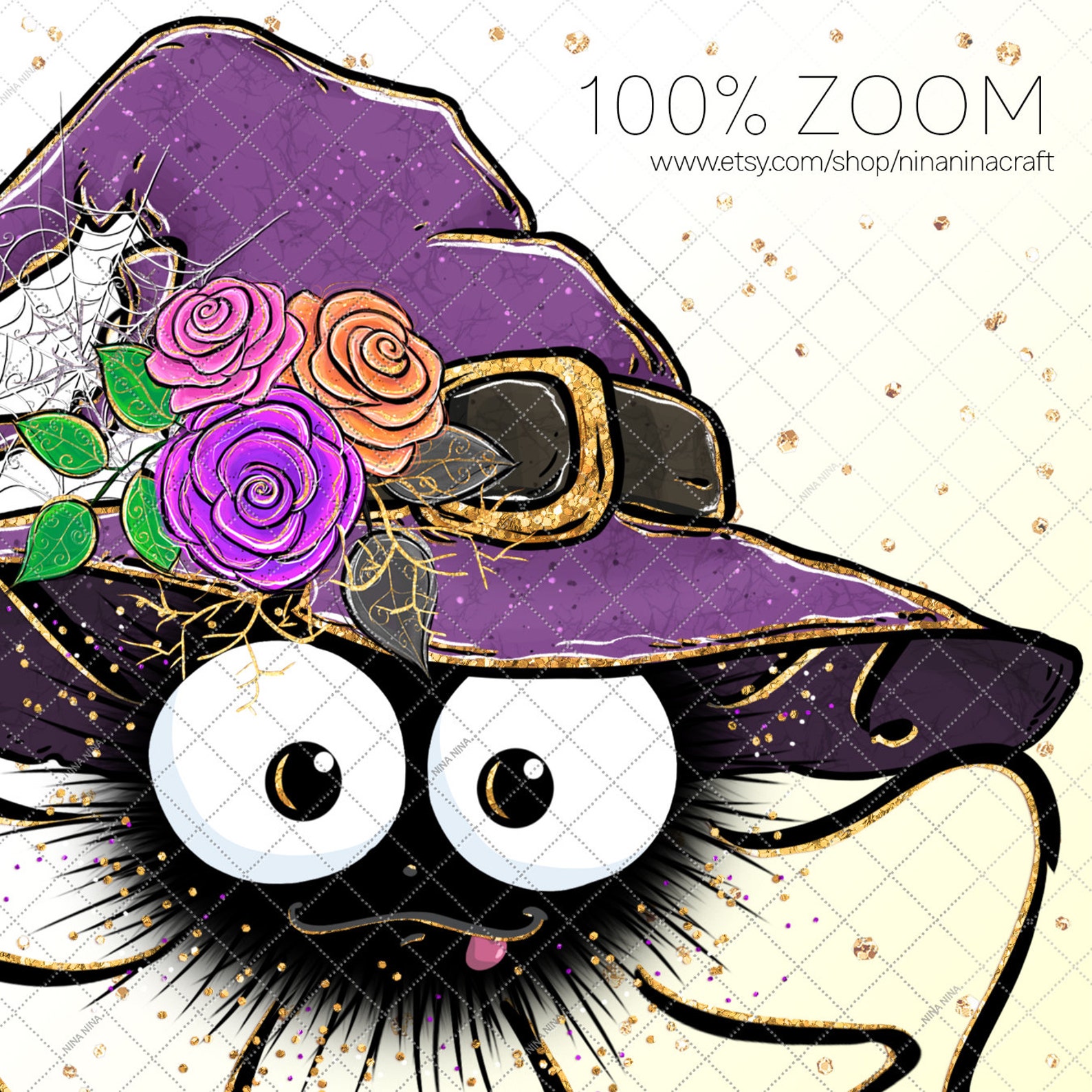 Cute Halloween Clipart Pack Spooky Glitter Clip Art Cute - Etsy