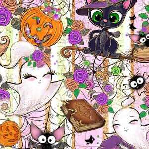 Cute Halloween Digital Paper Pack, Halloween Seamless Patterns, Spooky ...