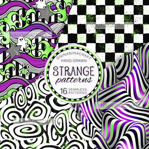 Strange Halloween Seamless Patterns, Digital Paper by Ninaninacraft ...