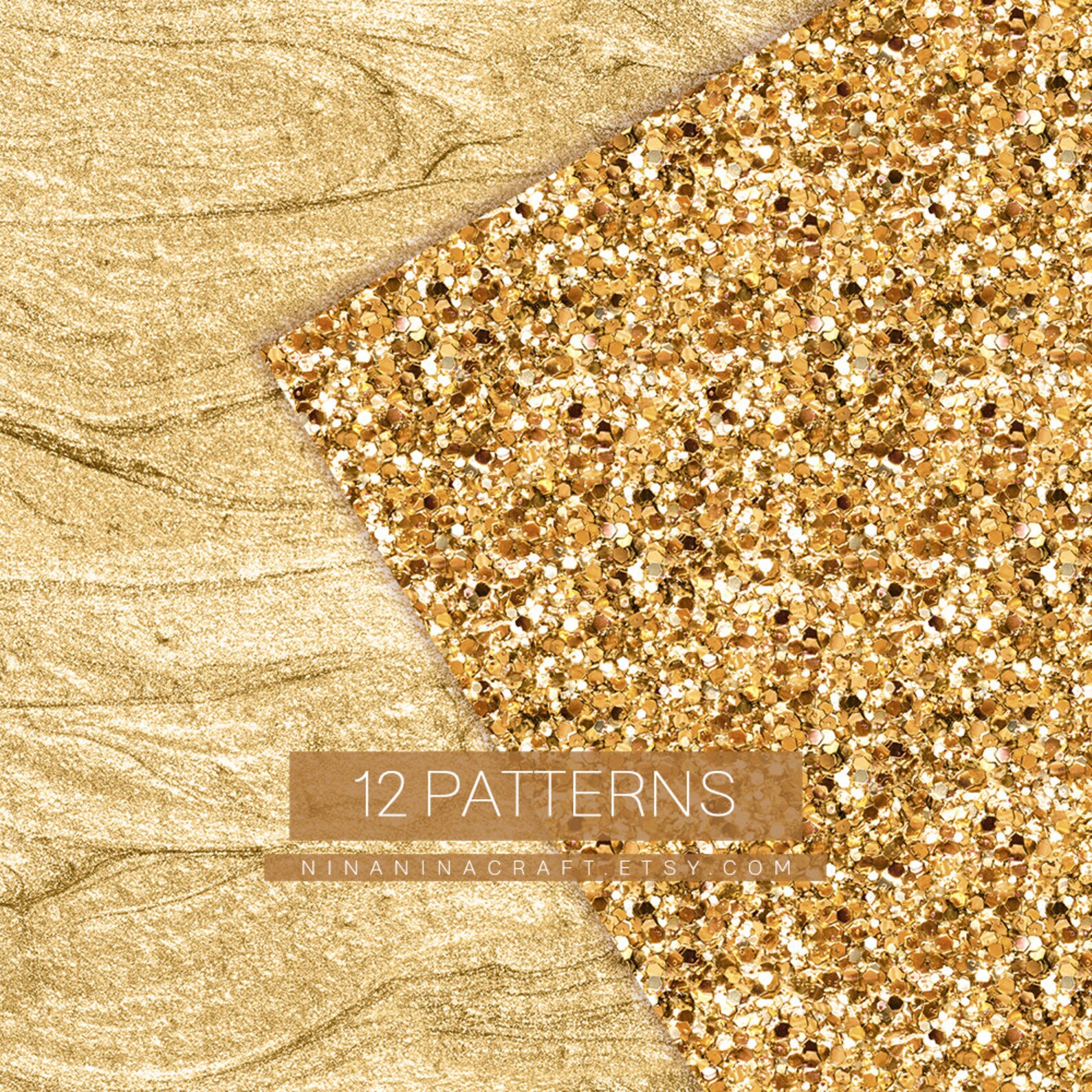 Golden Textures Digital Papers Gold Seamless Patterns Luxury - Etsy