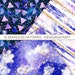 Starry Night 2 Digital Papers, Galaxy Seamless Patterns, Neon Sky ...