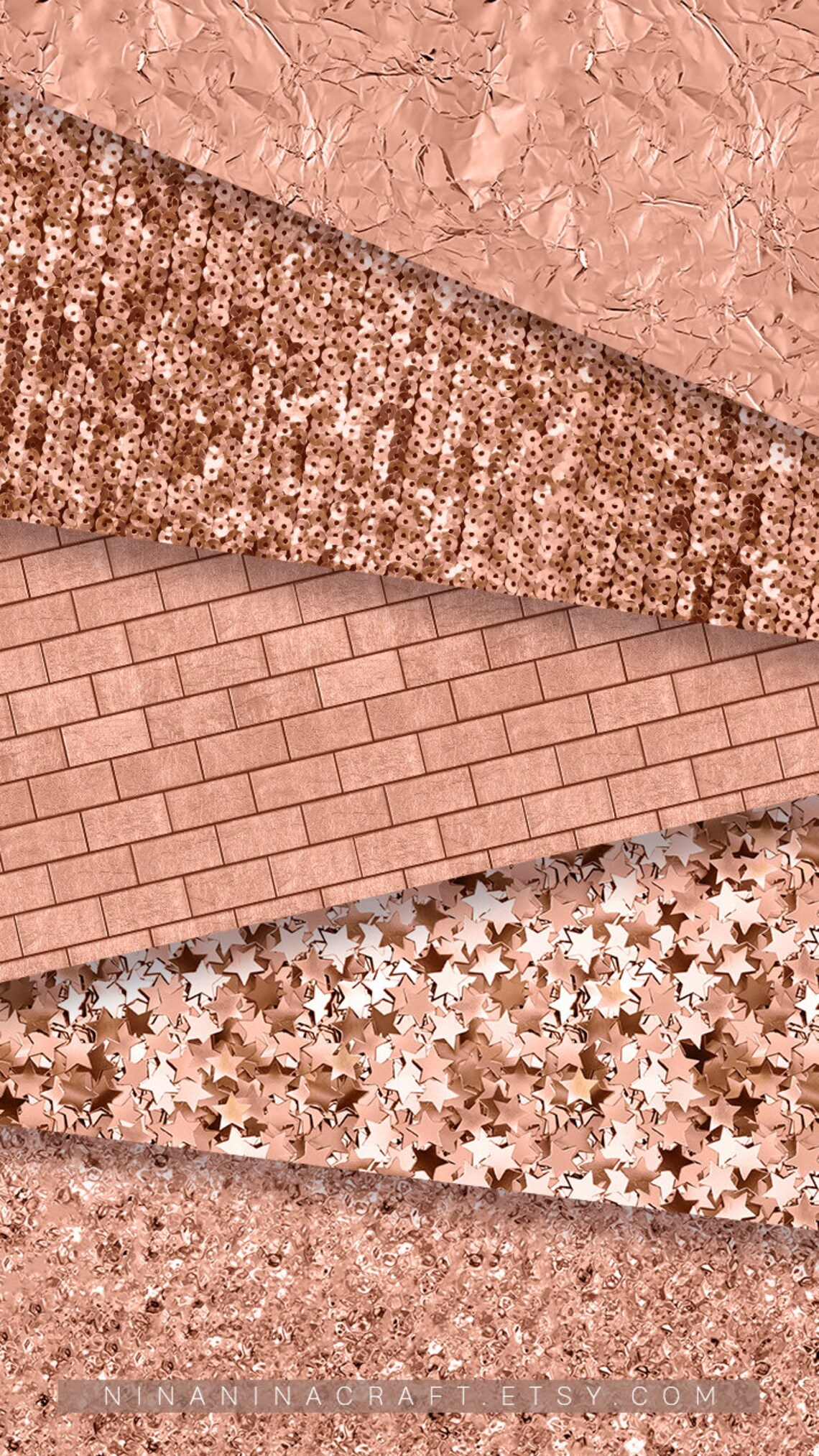 Rose Gold Textures Digital Papers Seamless Patterns Luxury - Etsy