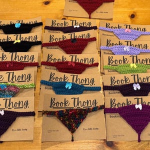 Book Thong Bookmark Funny Crochet Perfect Book Lover Gift, Cheeky ...