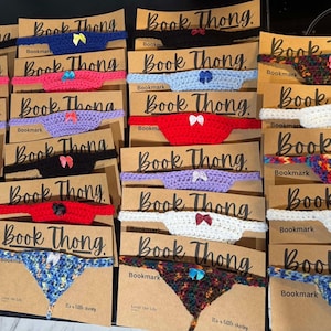 Book Thong Bookmark Funny Crochet Perfect Book Lover Gift, Cheeky ...