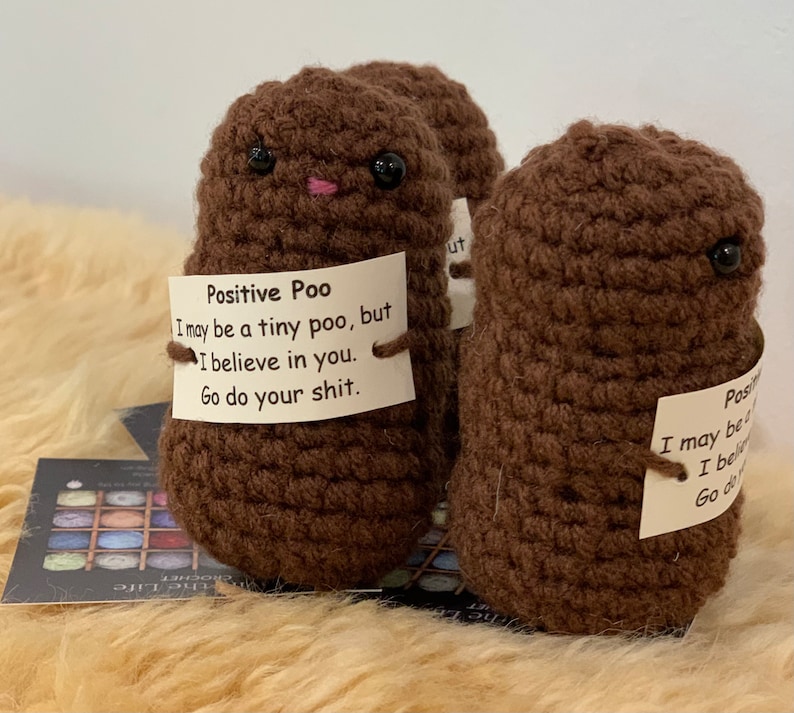 Positive Poo Funny Amigurumi Crochet / Poop That Says It All / Pick Me ...