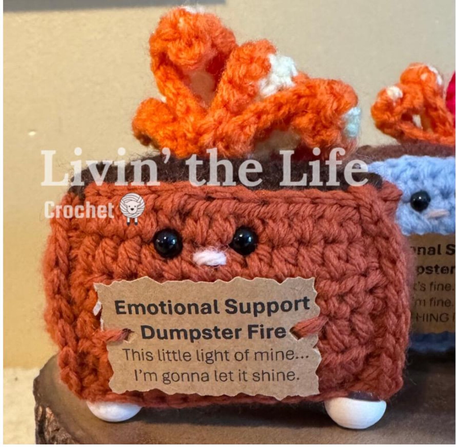 Dumpster Fire Crochet Pattern: Low Sew Amigurumi (PDF Printables ...
