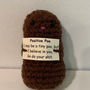 Positive Poo Funny Amigurumi Crochet / Poop That Says It All / Pick Me ...