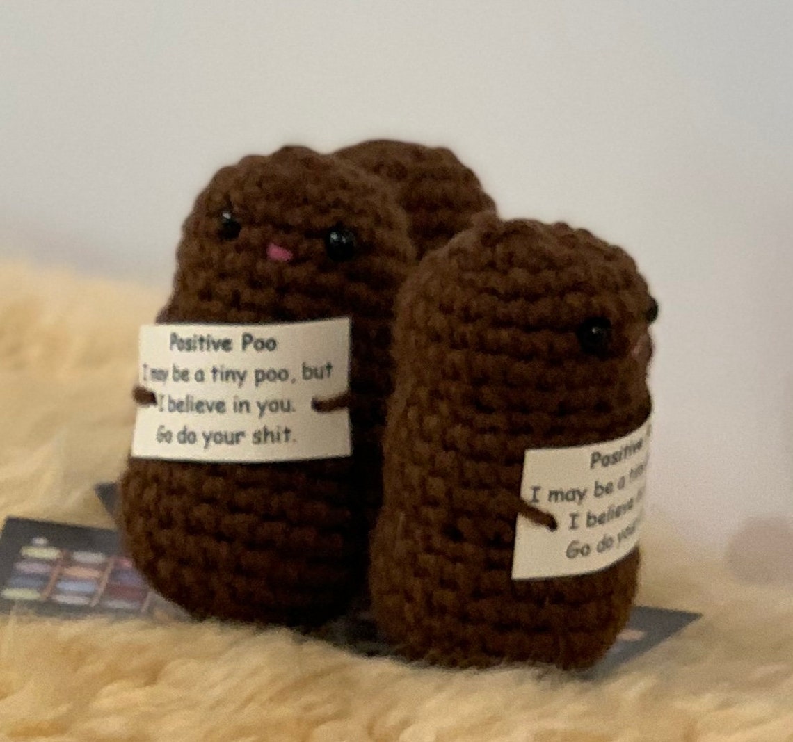 Positive Poo Funny Amigurumi Crochet / Poop That Says It All / Pick Me ...