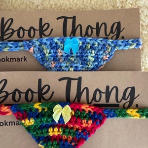 Book Thong Bookmark Funny Crochet Perfect Book Lover Gift, Cheeky ...