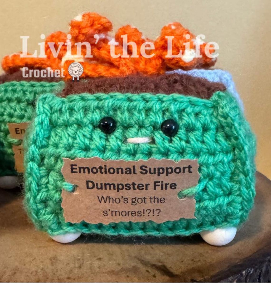 Dumpster Fire Crochet Pattern: Low Sew Amigurumi (PDF Printables ...