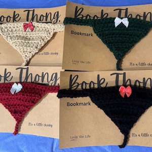 Book Thong Bookmark Funny Crochet Perfect Book Lover Gift, Cheeky ...