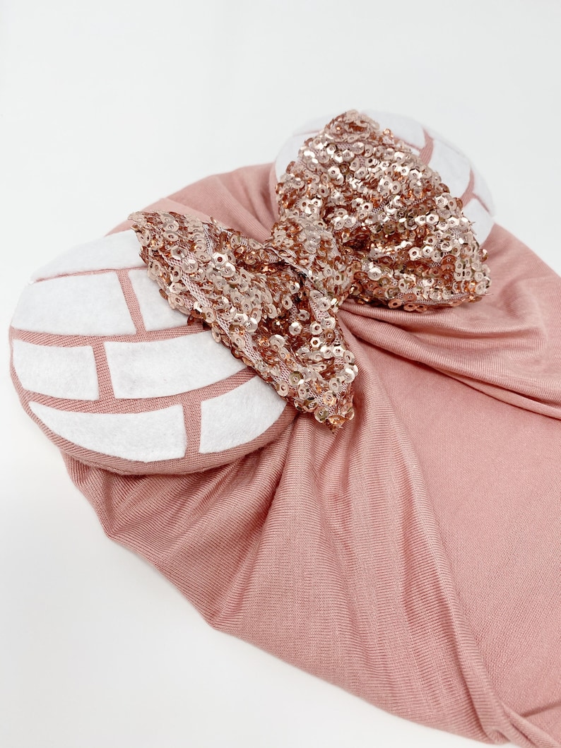 Rose Gold Conchas Minnie Ears Headwrap | Etsy