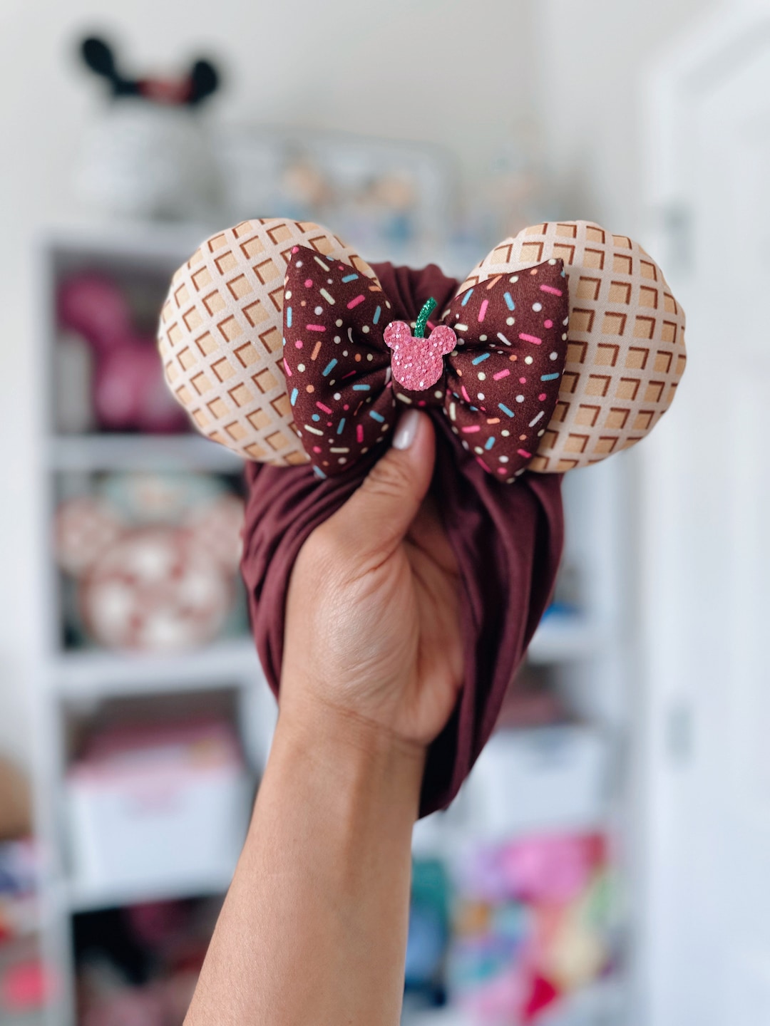 Ice Cream Ears ||disney Snacks || Minnie Ears Headwrap || Minnie Ears ...