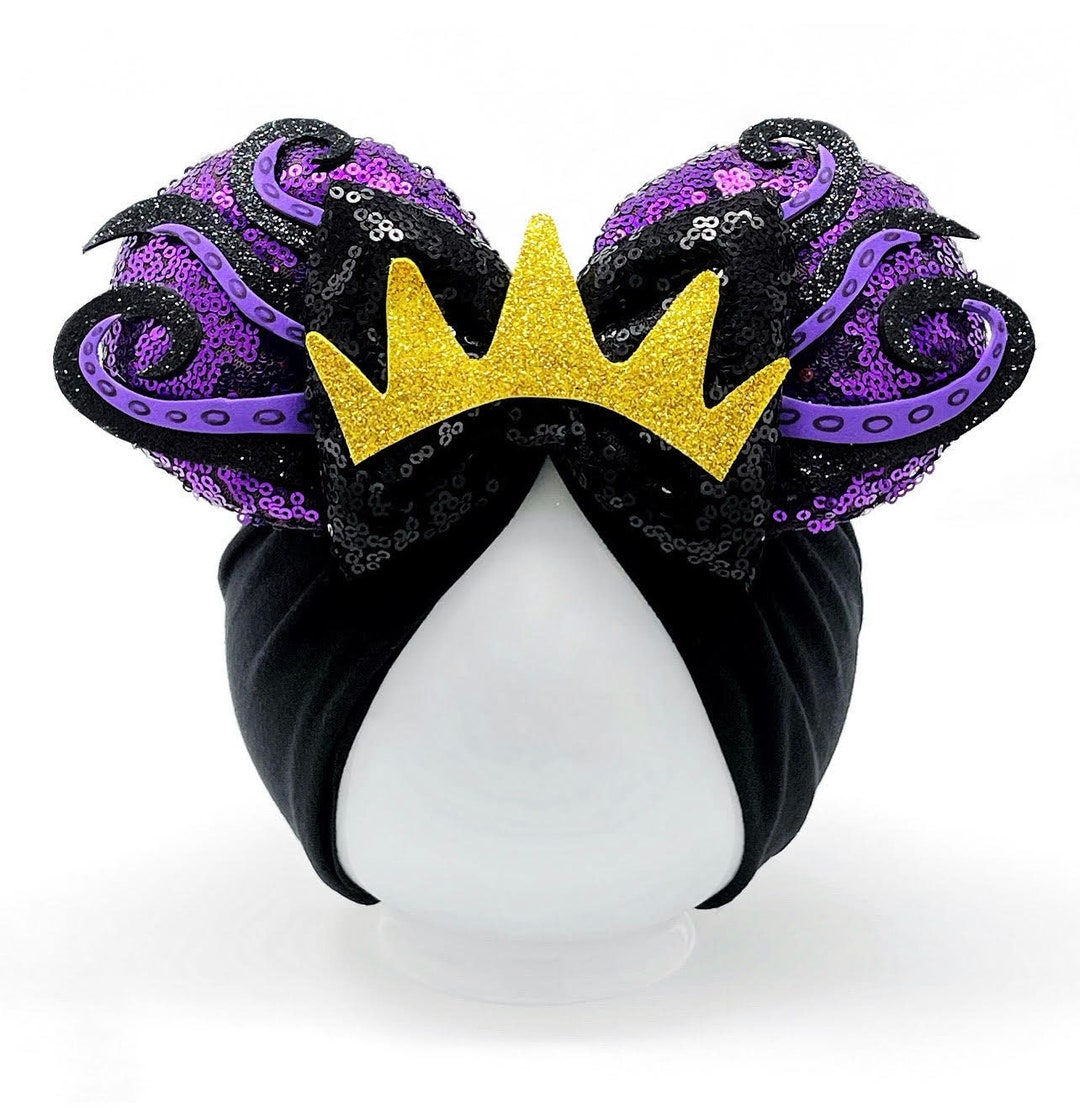 Ursula || Minnie Ears Headwrap || Halloween Minnie Ears || Little ...