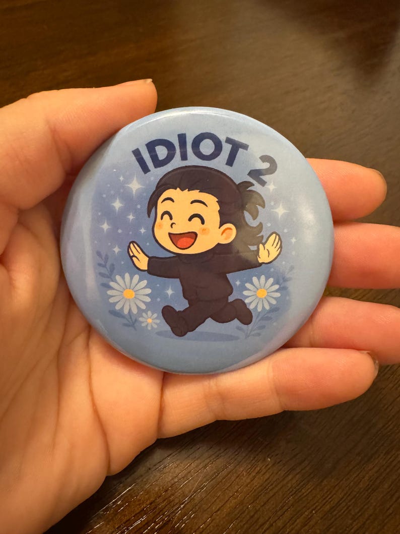 Gojo and Geto "idiot 1 and 2" Pins | Funny JJK Merch for Besties - Etsy