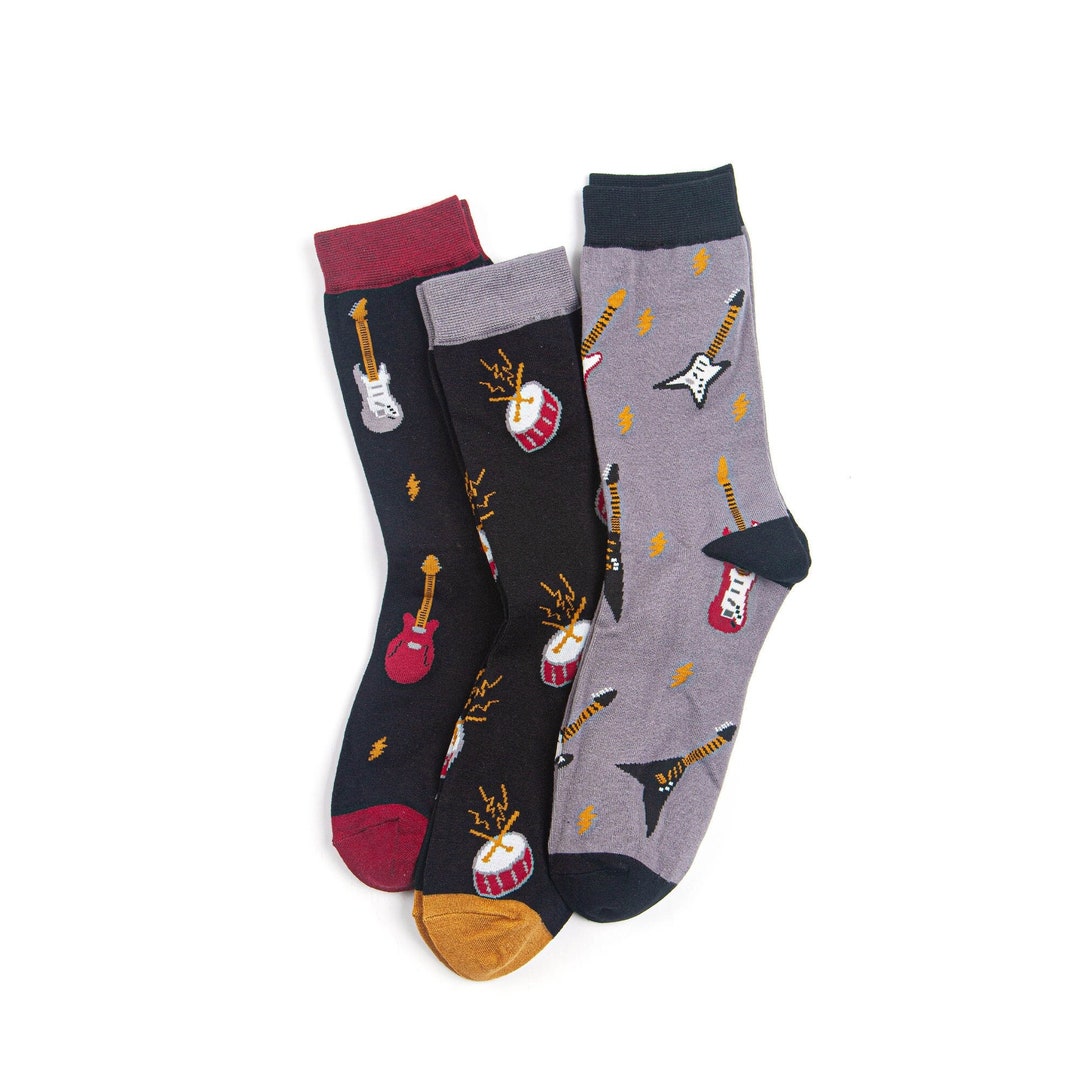 Music Socks, Mens Socks, Guitar Socks, Drum Socks, Bamboo Socks, Gift ...