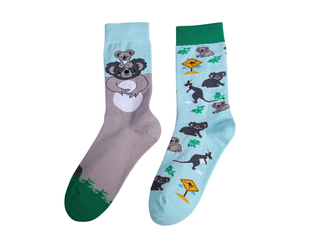 Koala Socks, Cute Socks, Mismatched Socks, Women's Socks, Funny Socks ...