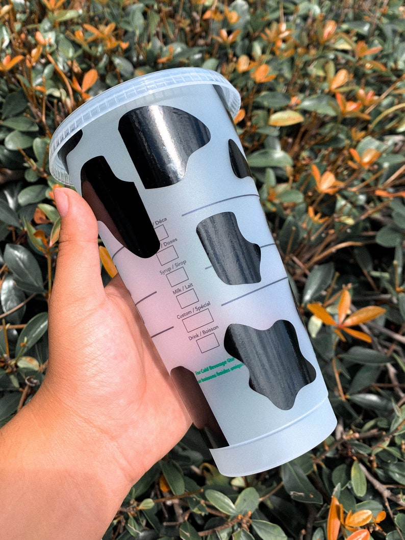 Custom Cow Print Starbucks Cup - Etsy